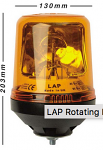 LAP121 12 volt Rotating Beacon, Single Bolt, Magnetic, 1 Point Fix,...